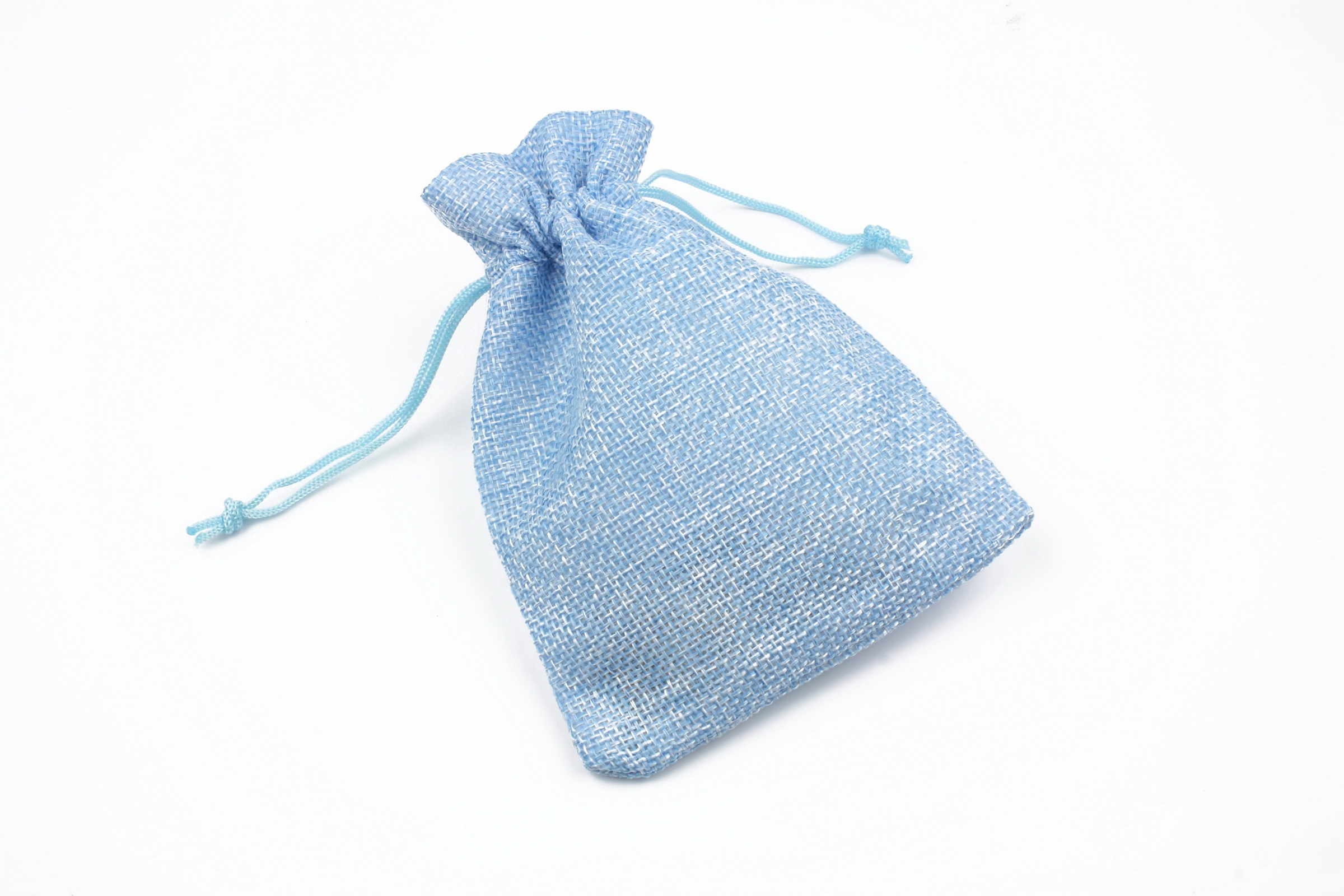 Saculet din panza de sac bleu aprox. 9,5x13,5cm