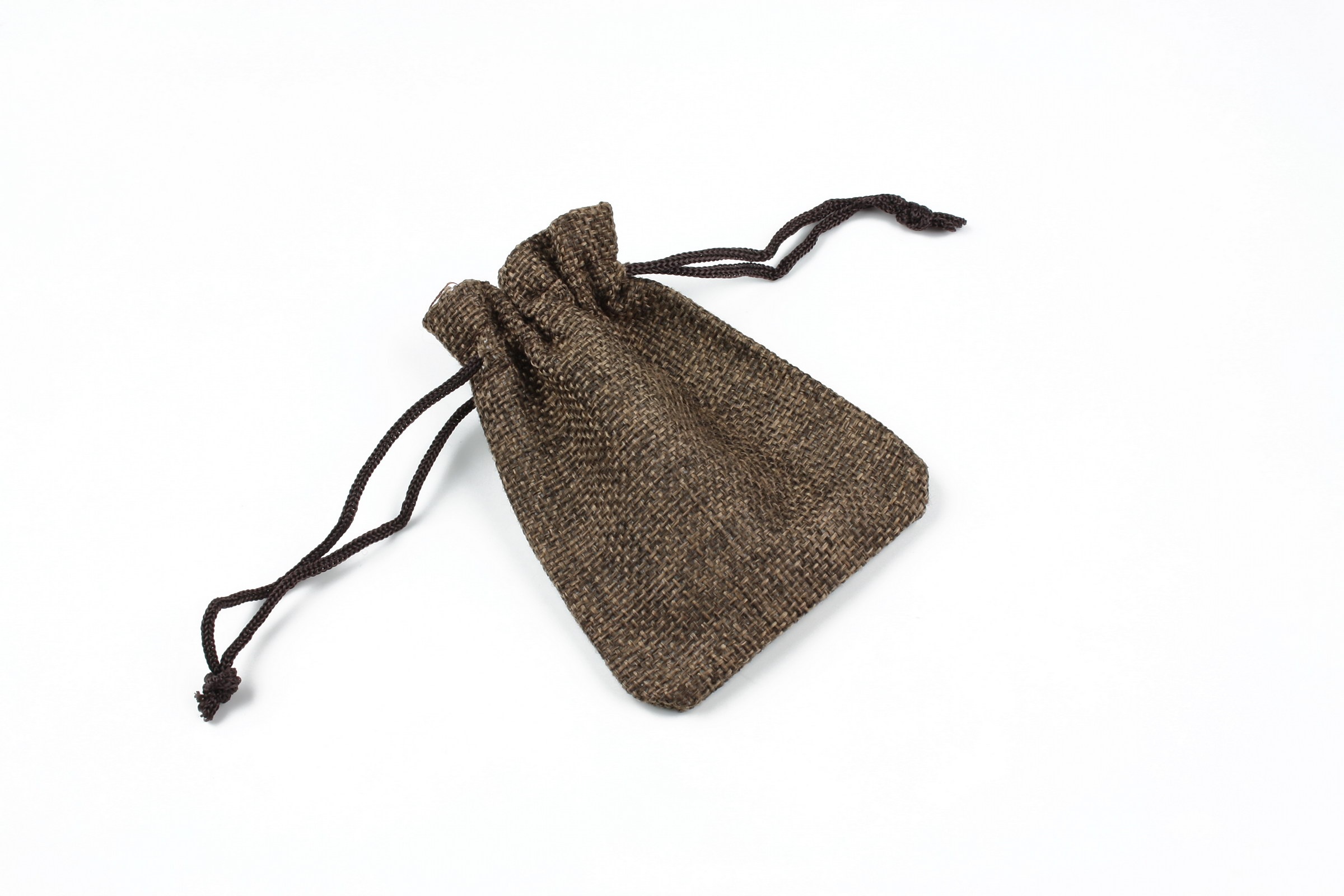 Saculet din panza de sac maro aprox. 6,5x9cm