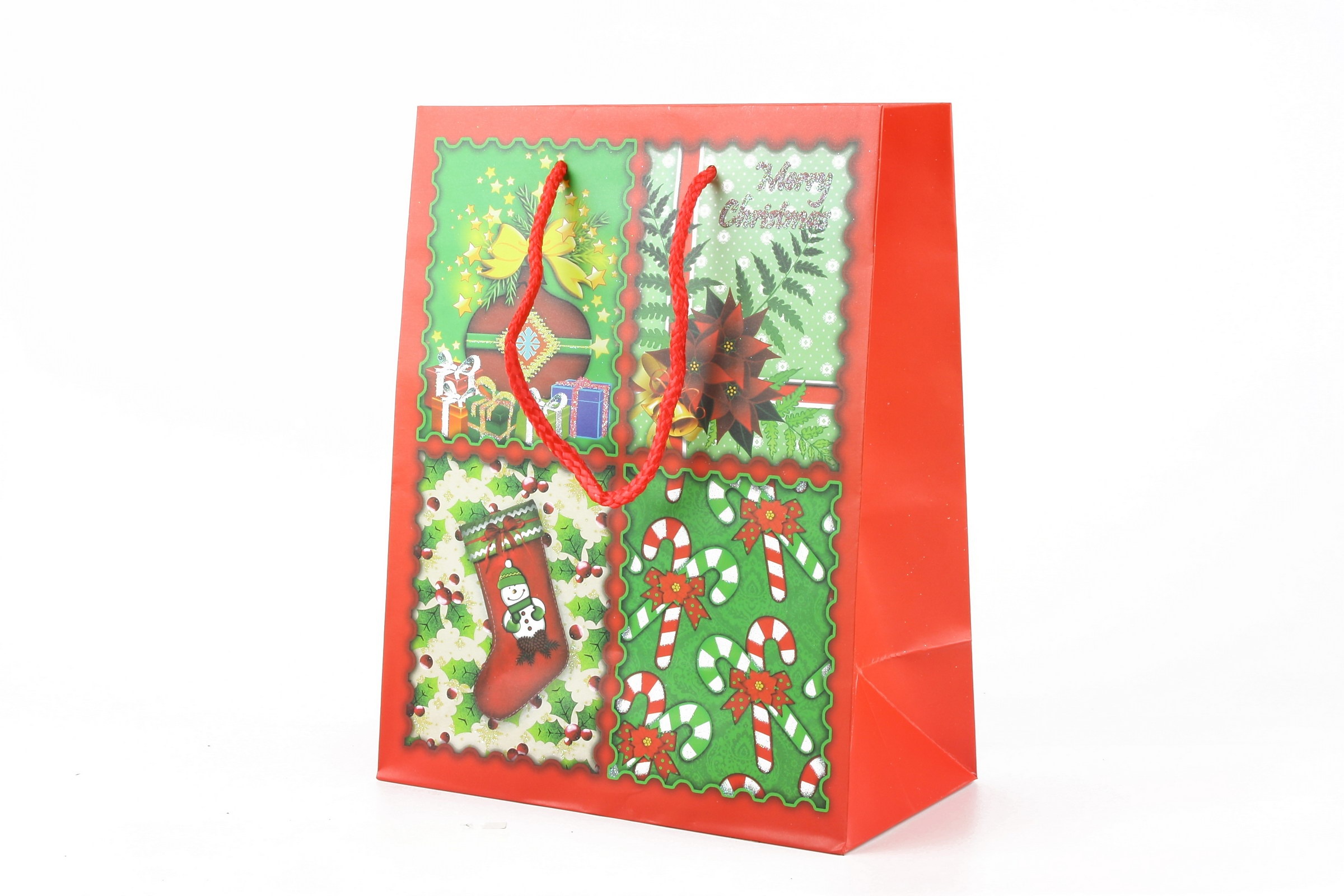Punga cadou model Craciun 23x18x10cm