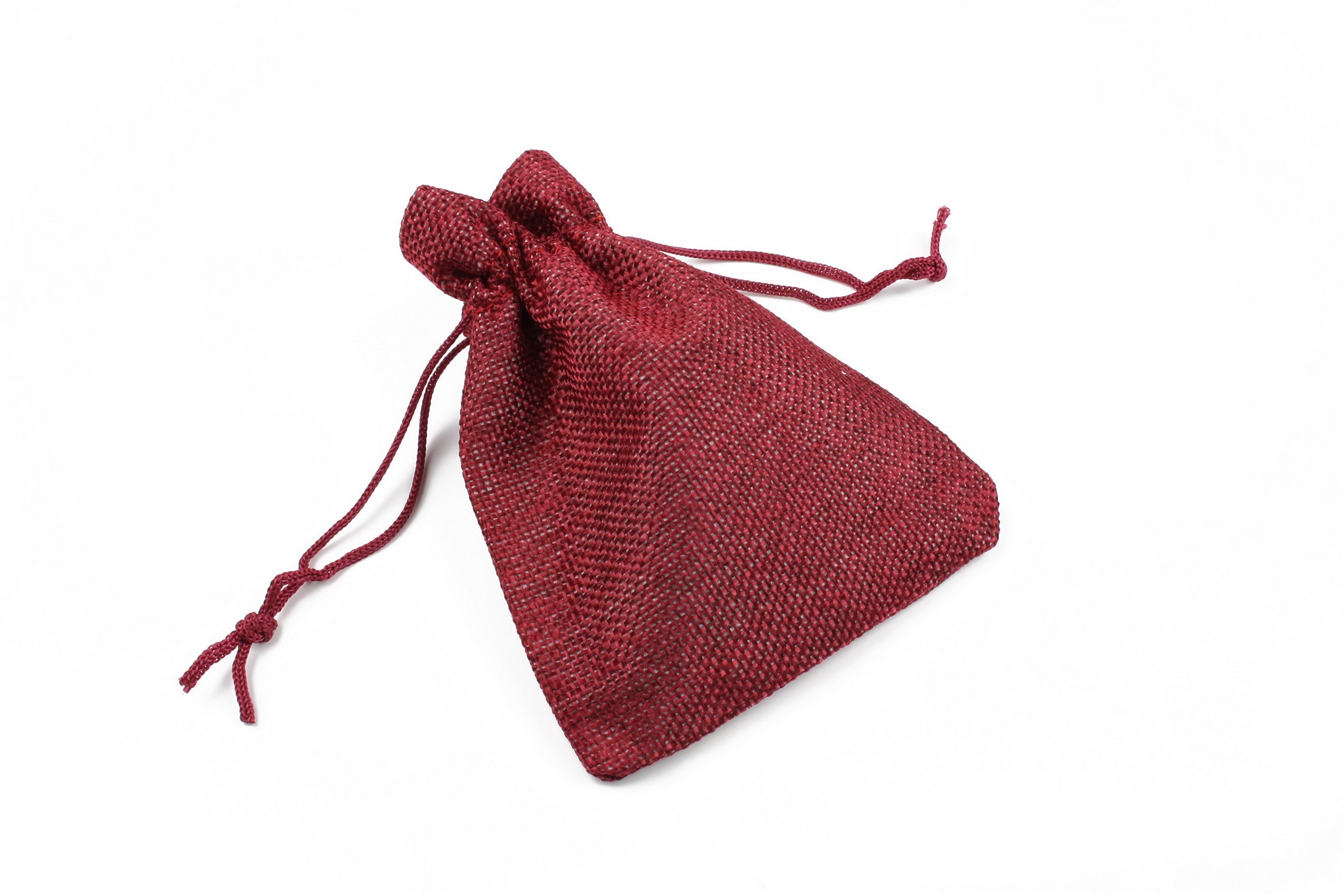 Saculet din panza de sac grena aprox. 9,5x13,5cm