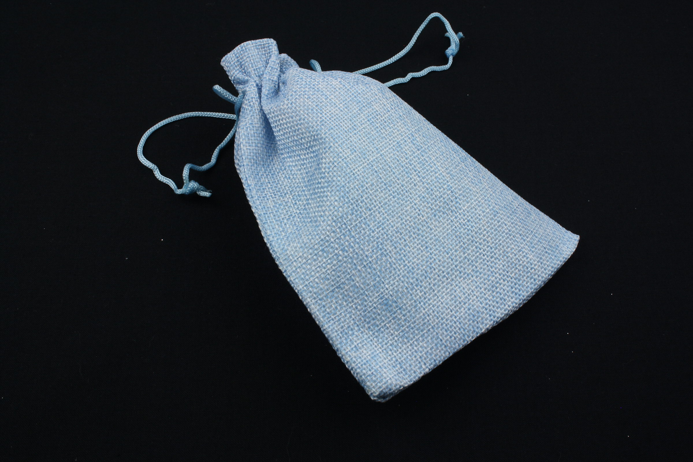 Saculet din panza de sac bleu aprox. 12,5x17cm