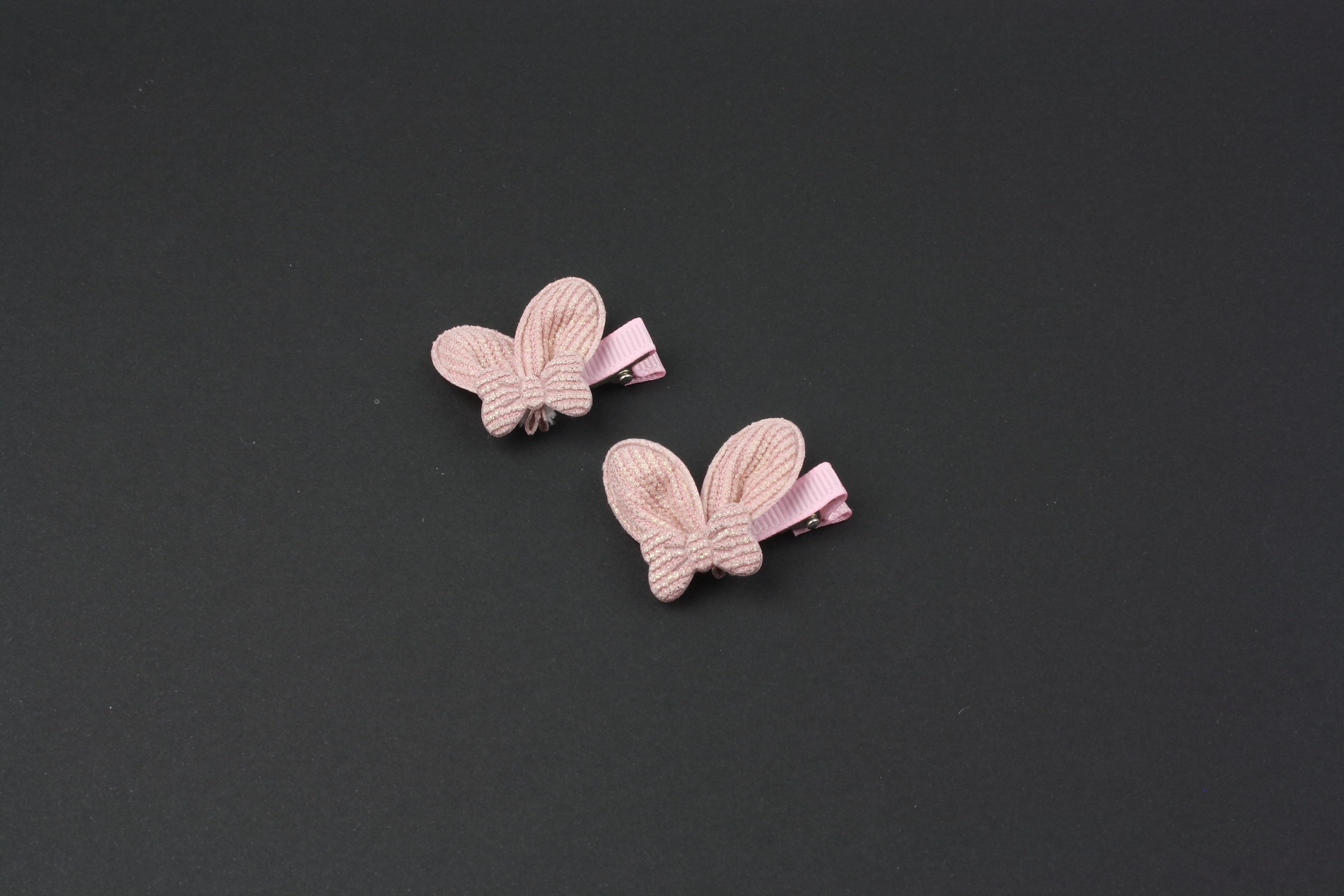 Set 2 agrafe de par roz pentru copii