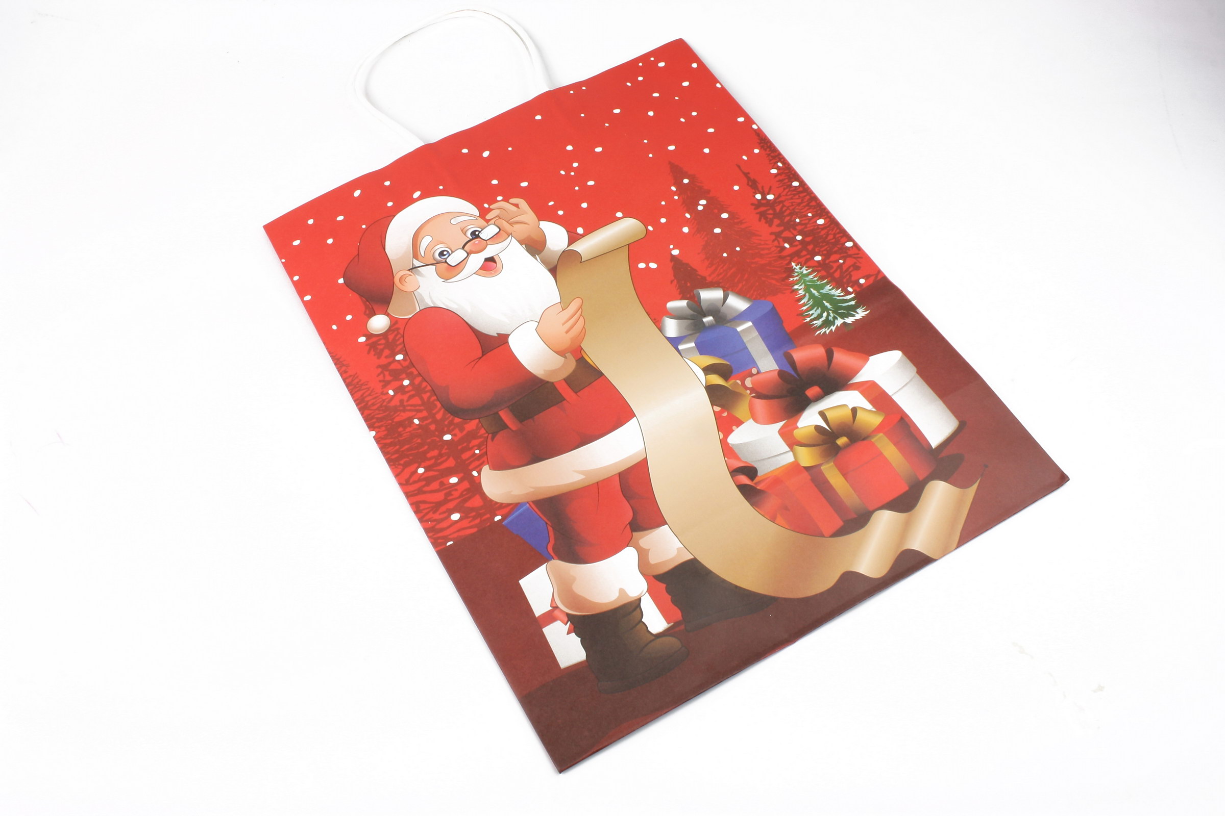 Punga cadou model Craciun 25x18x9cm