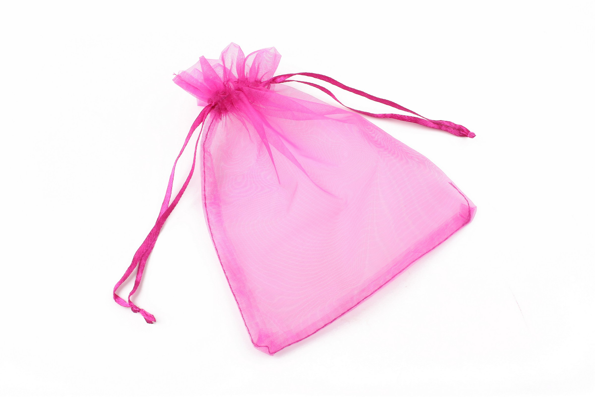 Saculet organza fucsia 12x15,5cm