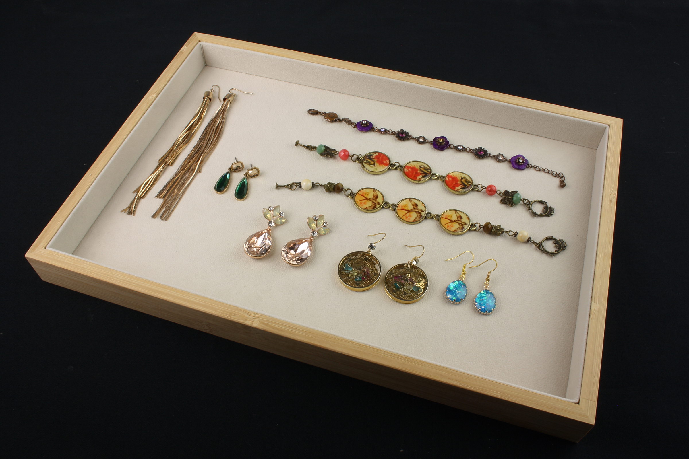 Panou natur bambus pentru prezentare bijuterii 24x35cm