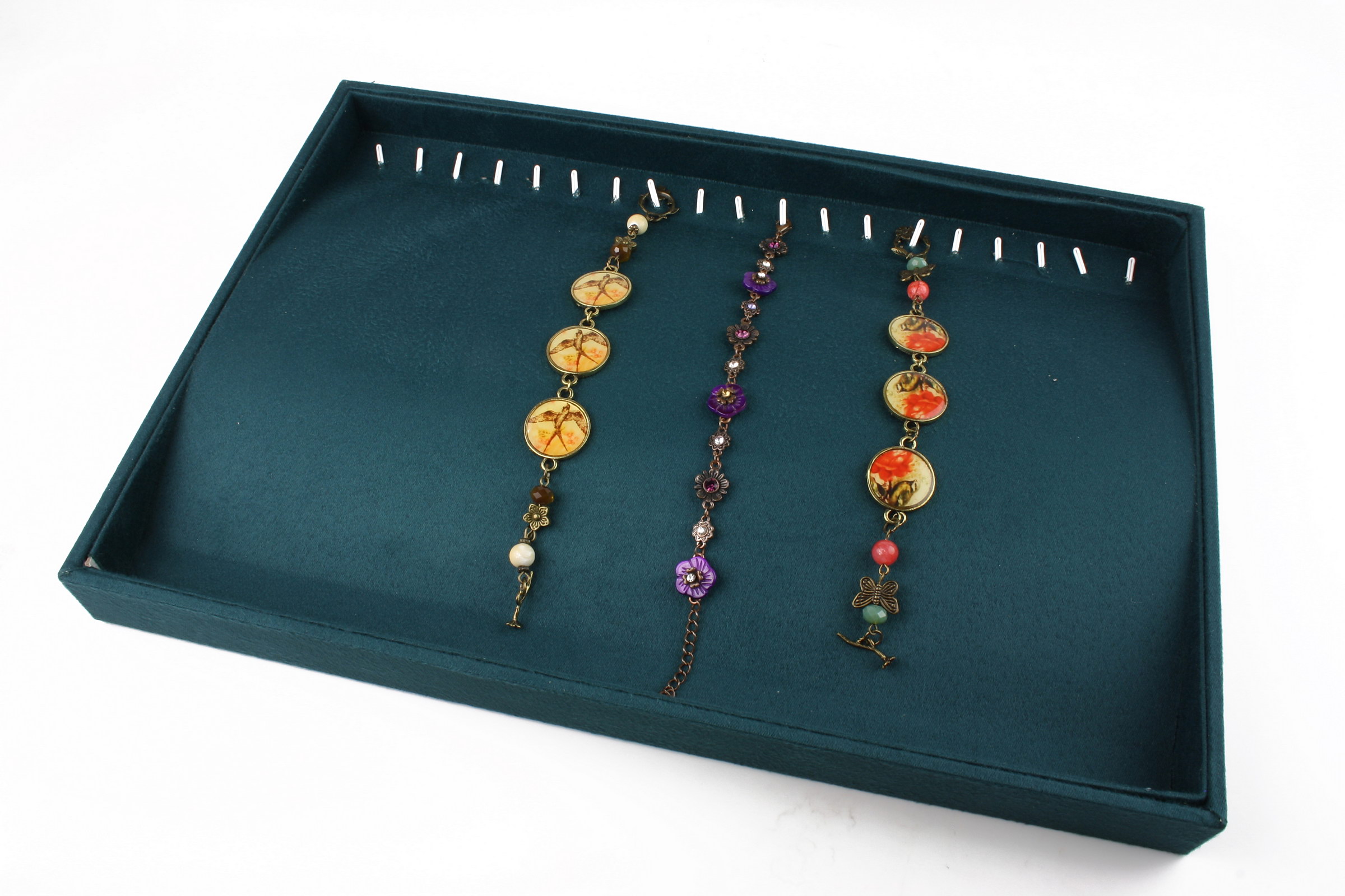 Panou verde pentru prezentare bratari sau coliere 24x35cm